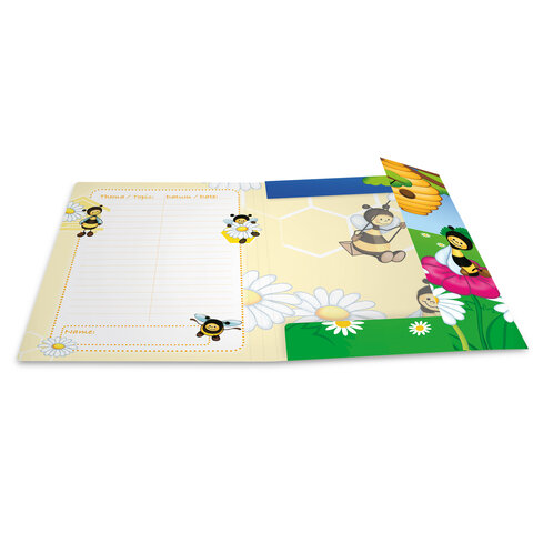 Elasticated folder A4 cardboard Bees Willow