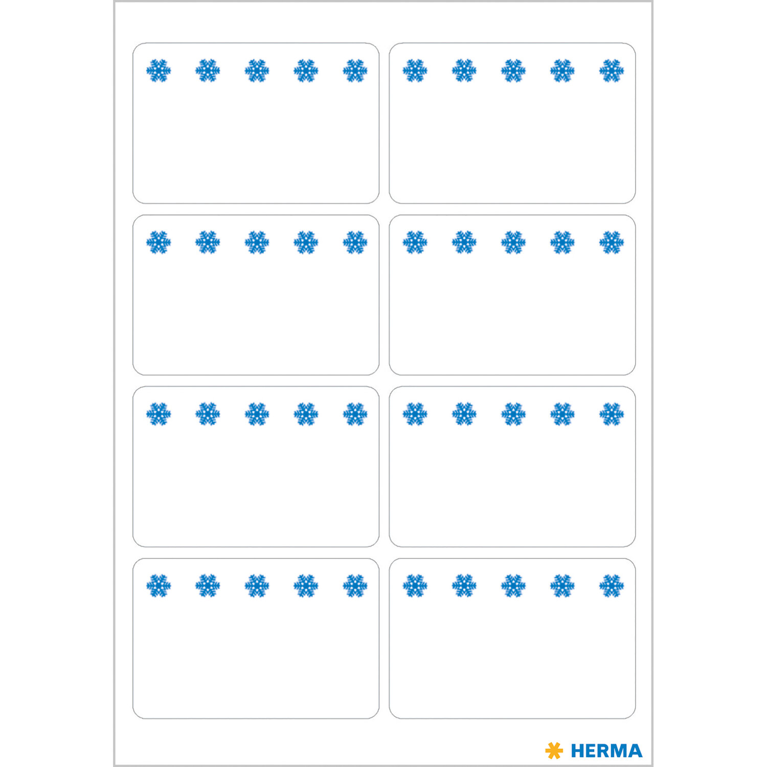 Deep-freeze labels 26x40mm white ice crystals 56 pcs.-3770