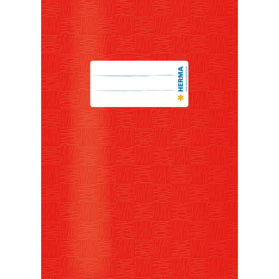Exercise book cover PP A6 upright red opaque
