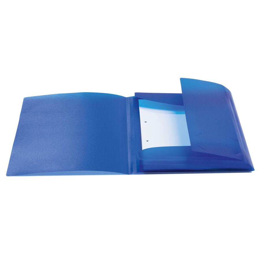 Elasticated folder A3 PP translucent dark blue