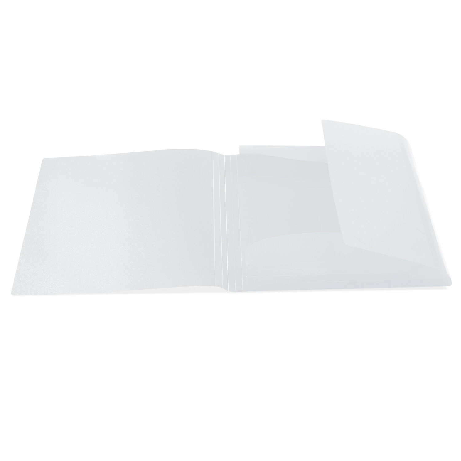Elasticated folder A4 PP translucent white 19500