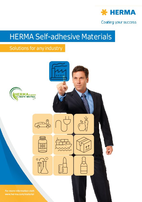 Self-adhesive material for chemical industries