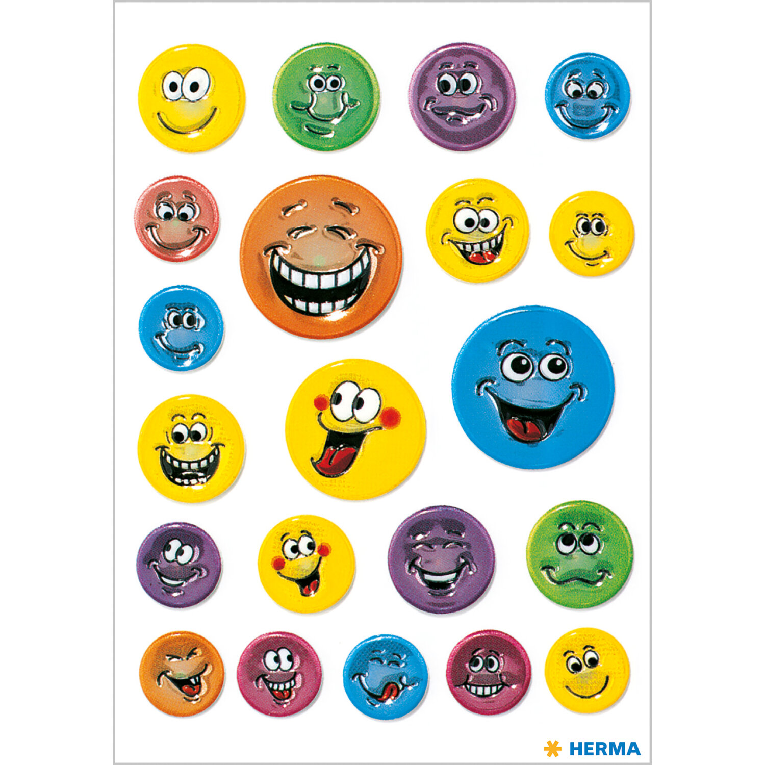 MAGIC stickers faces embossed 1 sheet-6153