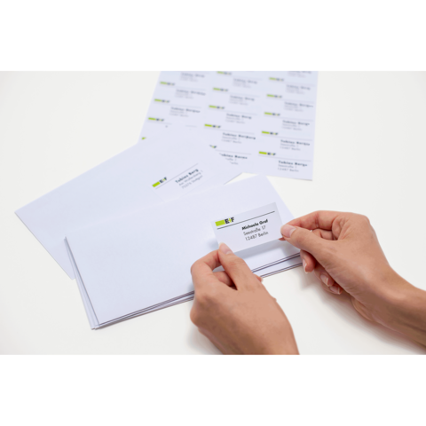 Removable multi-purpose labels, 8 x 12 mm, white, for hand lettering