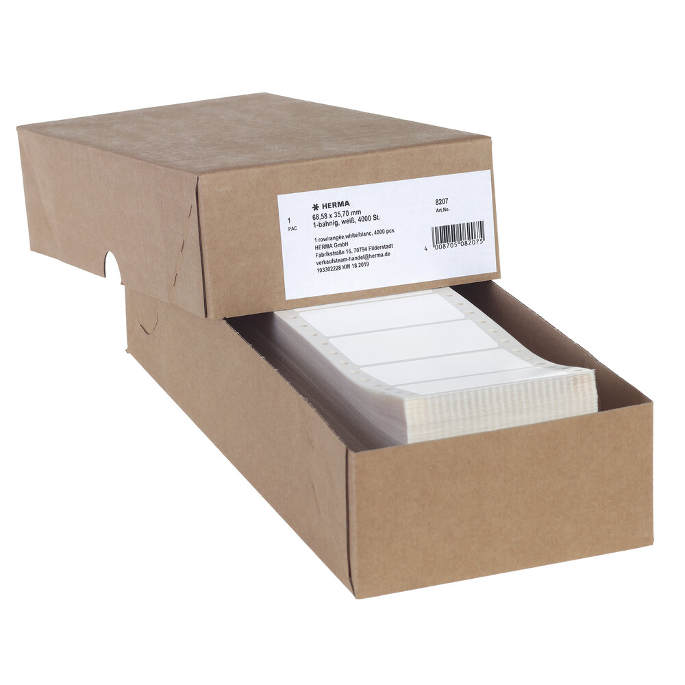 Continuous computer labels, economy pack-8207