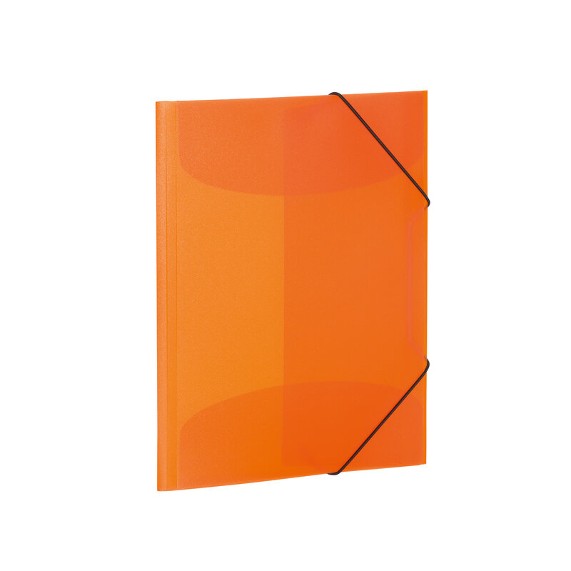 Elasticated folder A4 PP translucent orange