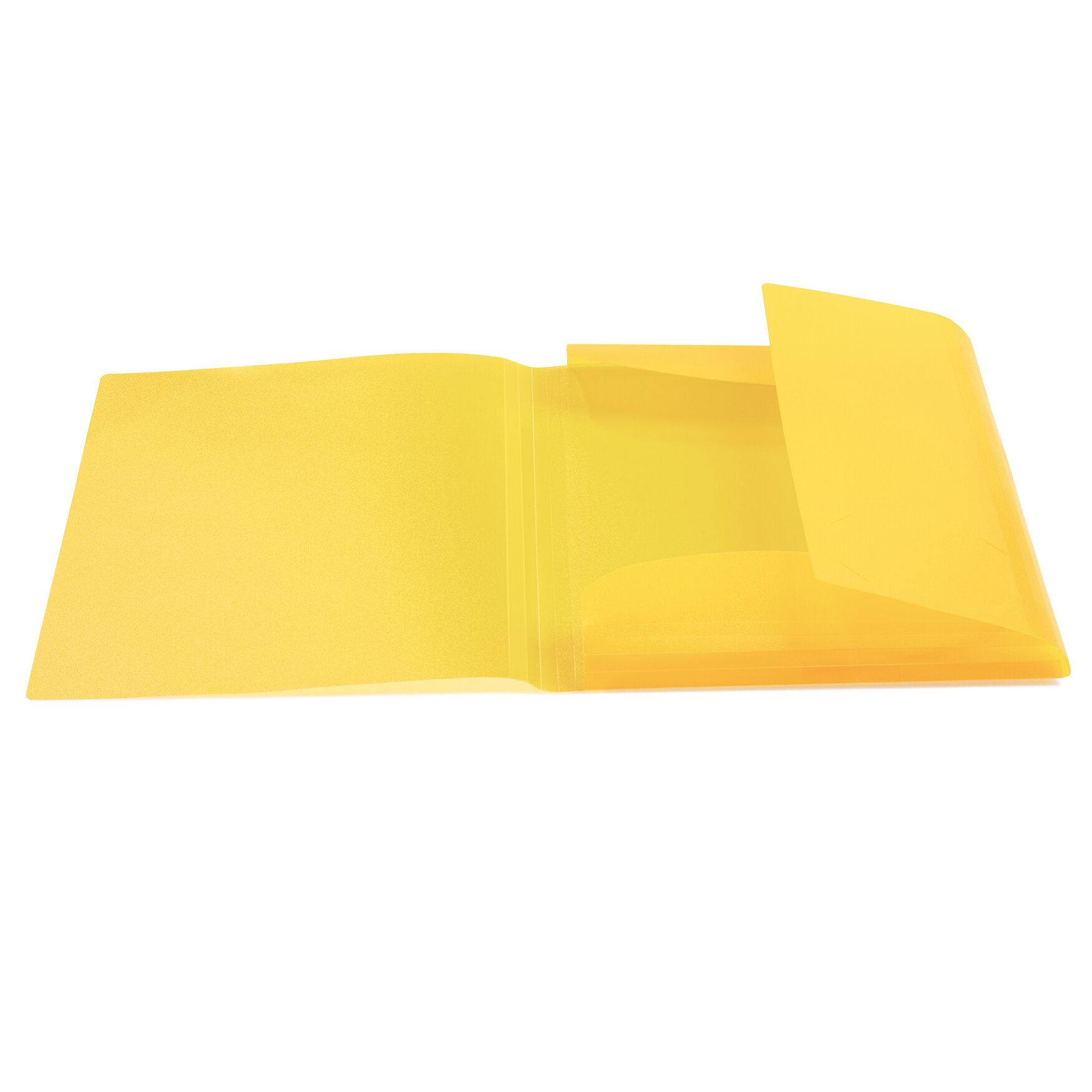 Elasticated folder A4 PP translucent yellow 19502