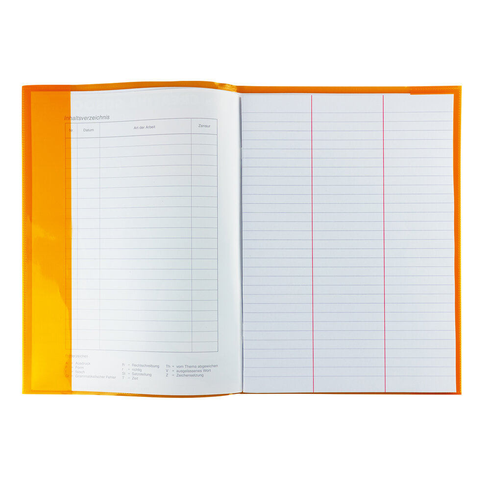 Exercise book cover transparent PLUS A4 orange